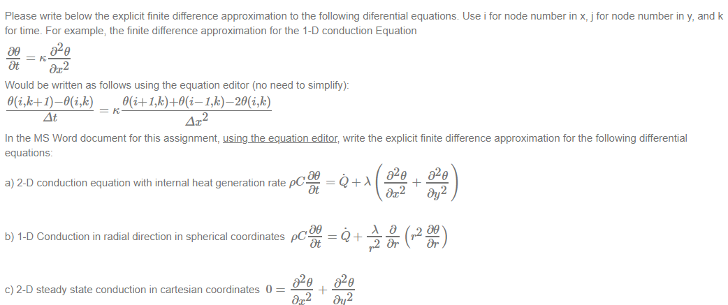 Please write below the explicit finite difference | Chegg.com