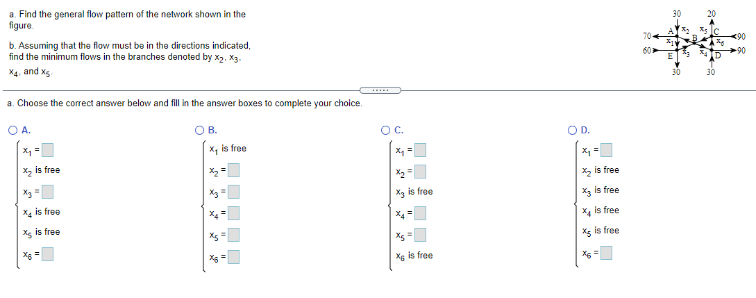 Solved 30 a. Find the general flow pattern of the network | Chegg.com