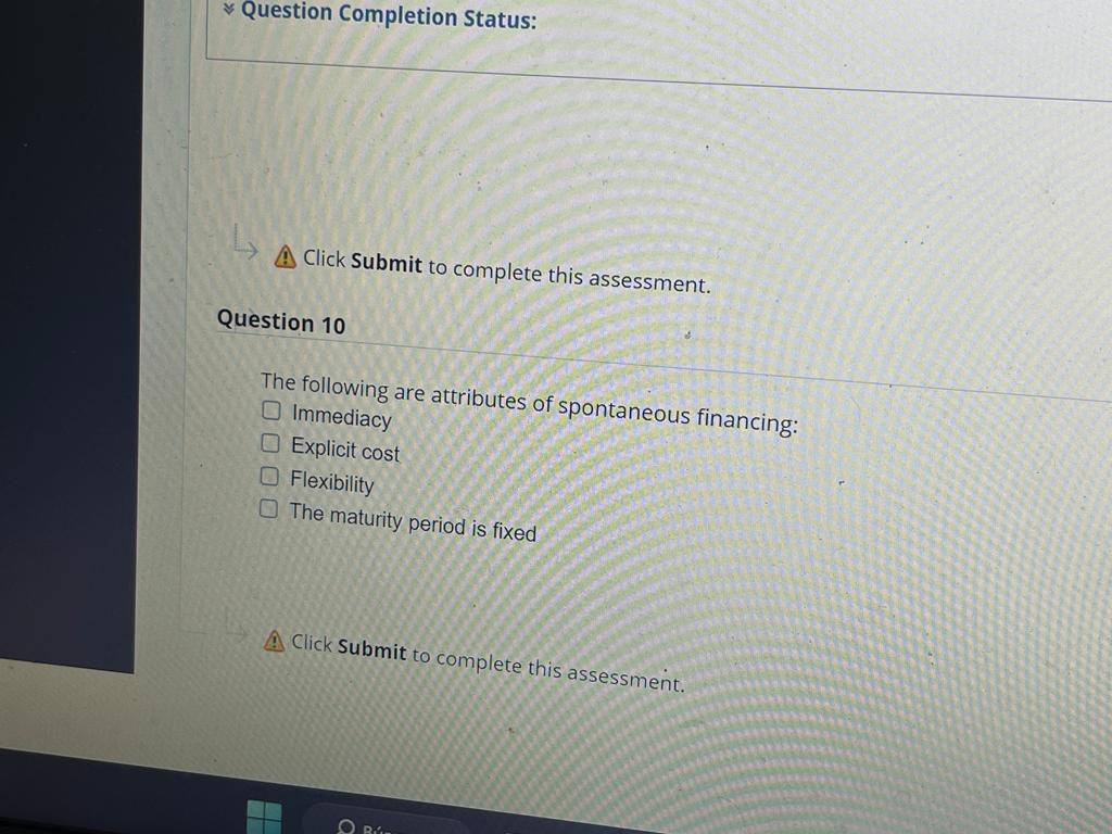 Solved Click Submit to complete this assessment. Question 10 | Chegg.com