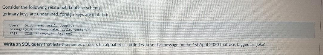 Solved Consider the following relational database schema | Chegg.com