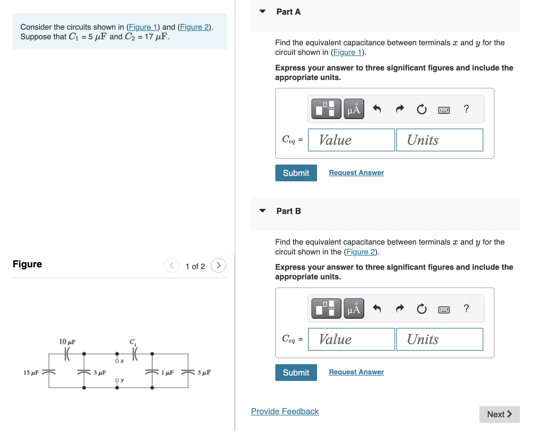 Solved Consider the circuits shown in (Figure 1) ﻿and | Chegg.com