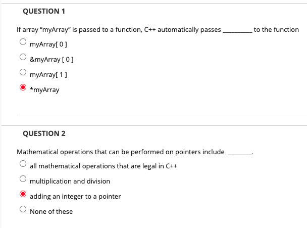 Solved Question 1 To The Function If Array Myarray Is 7613