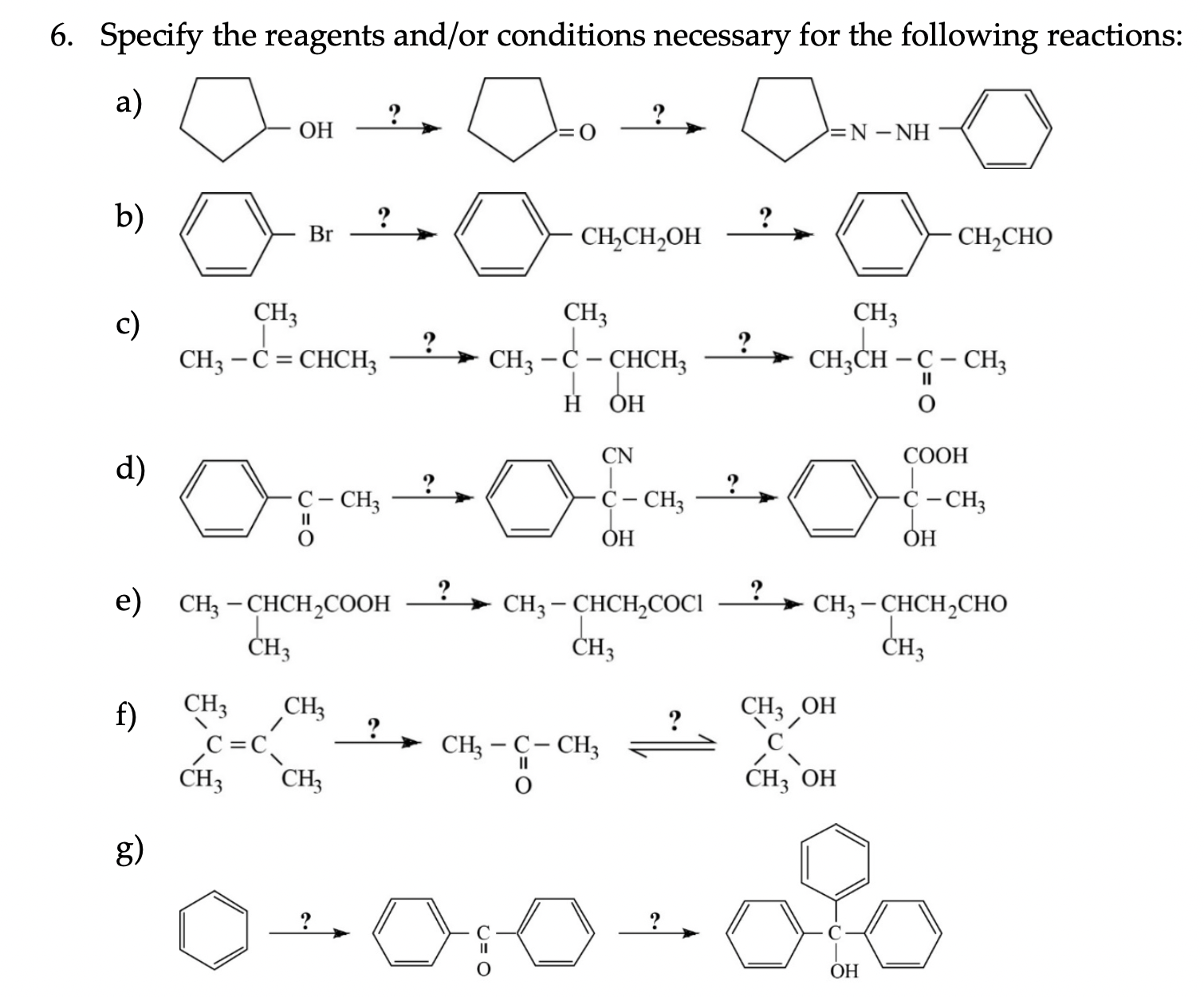 Solved Specify the reagents and/or conditions necessary for | Chegg.com