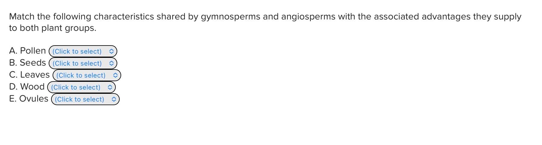 Solved Which of the following incorrectly pairs a floral | Chegg.com