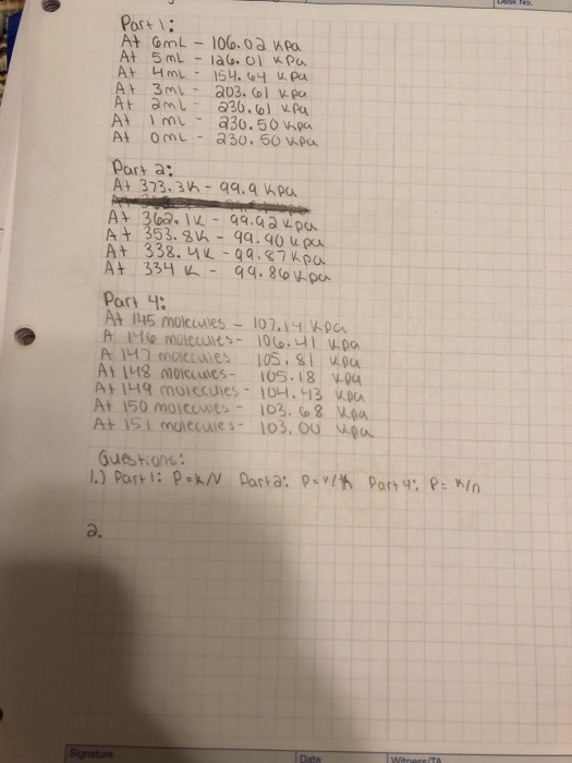Solved Exploring the Properties of Gases Set up the data | Chegg.com