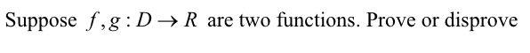 Solved If f+g is continuous on D, then f is continuous on | Chegg.com