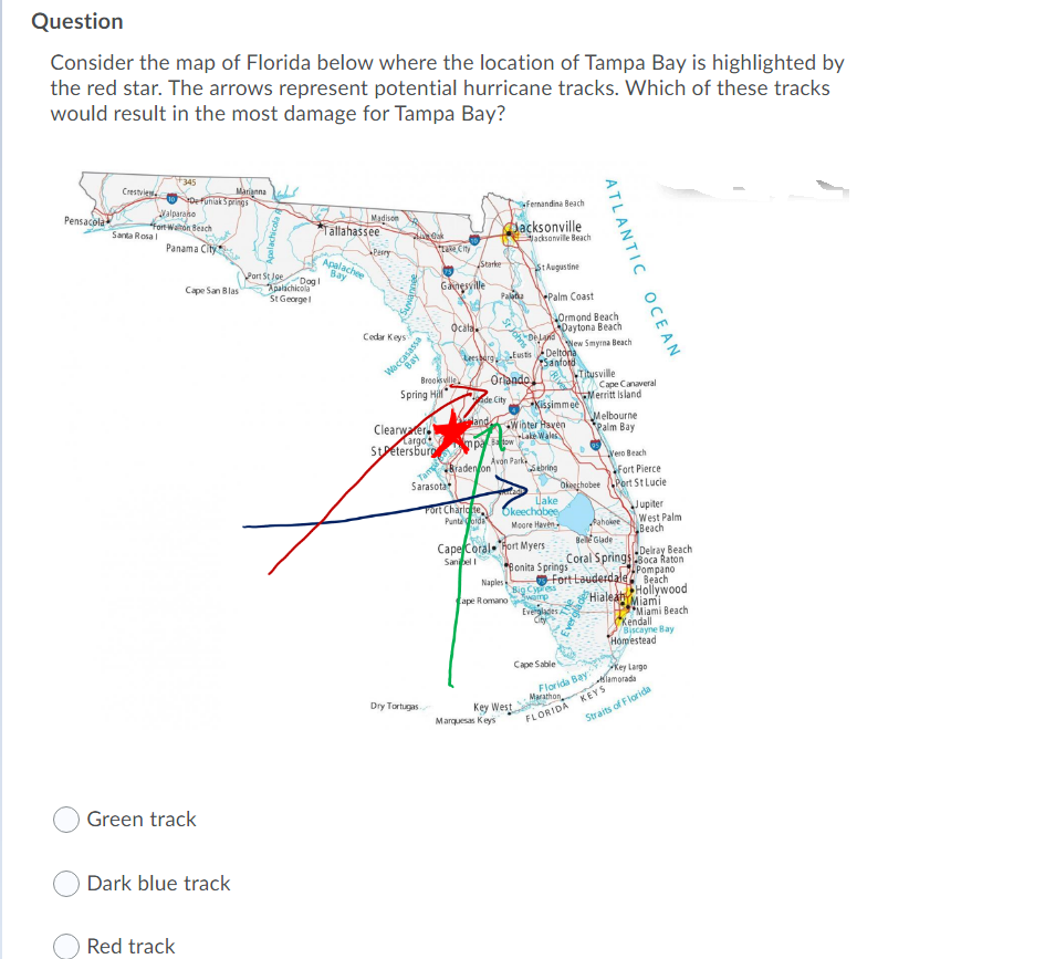 Solved Question Consider the map of Florida below where the | Chegg.com