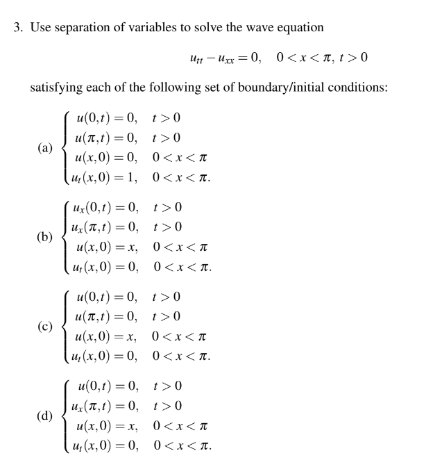 Solved Use separation of variables to solve the wave | Chegg.com