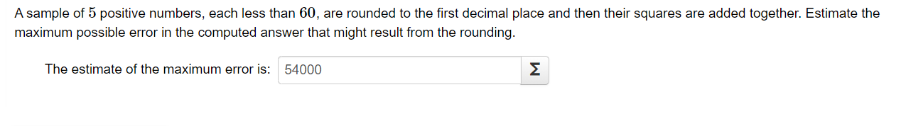 Solved A sample of 5 positive numbers, each less than 60, | Chegg.com