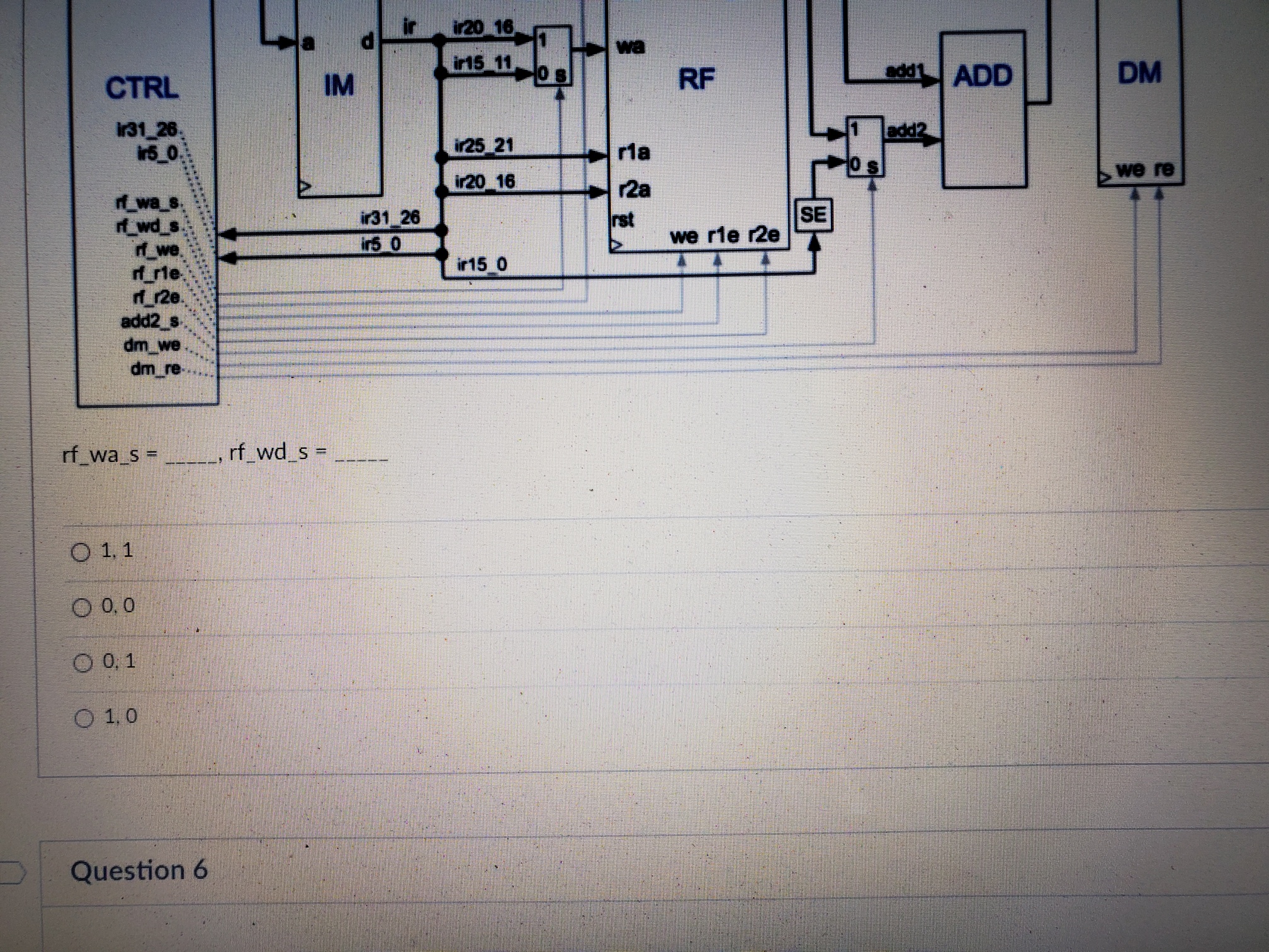 Solved 1 pts Given the processor circuit below, what are the | Chegg.com
