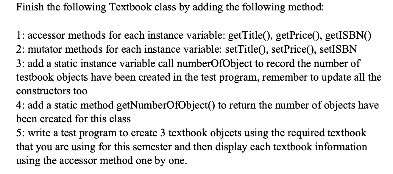 Solved In Java Please Chegg