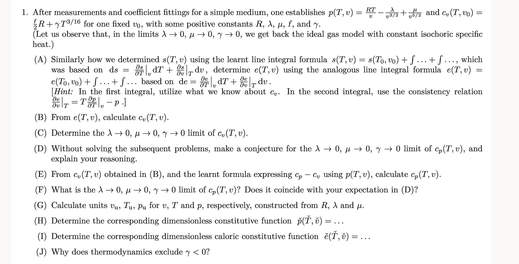 Solved After measurements and coefficient fittings for a | Chegg.com