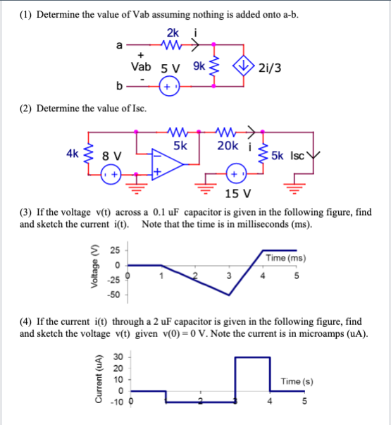 Solved (1) Determine the value of Vab assuming nothing is | Chegg.com
