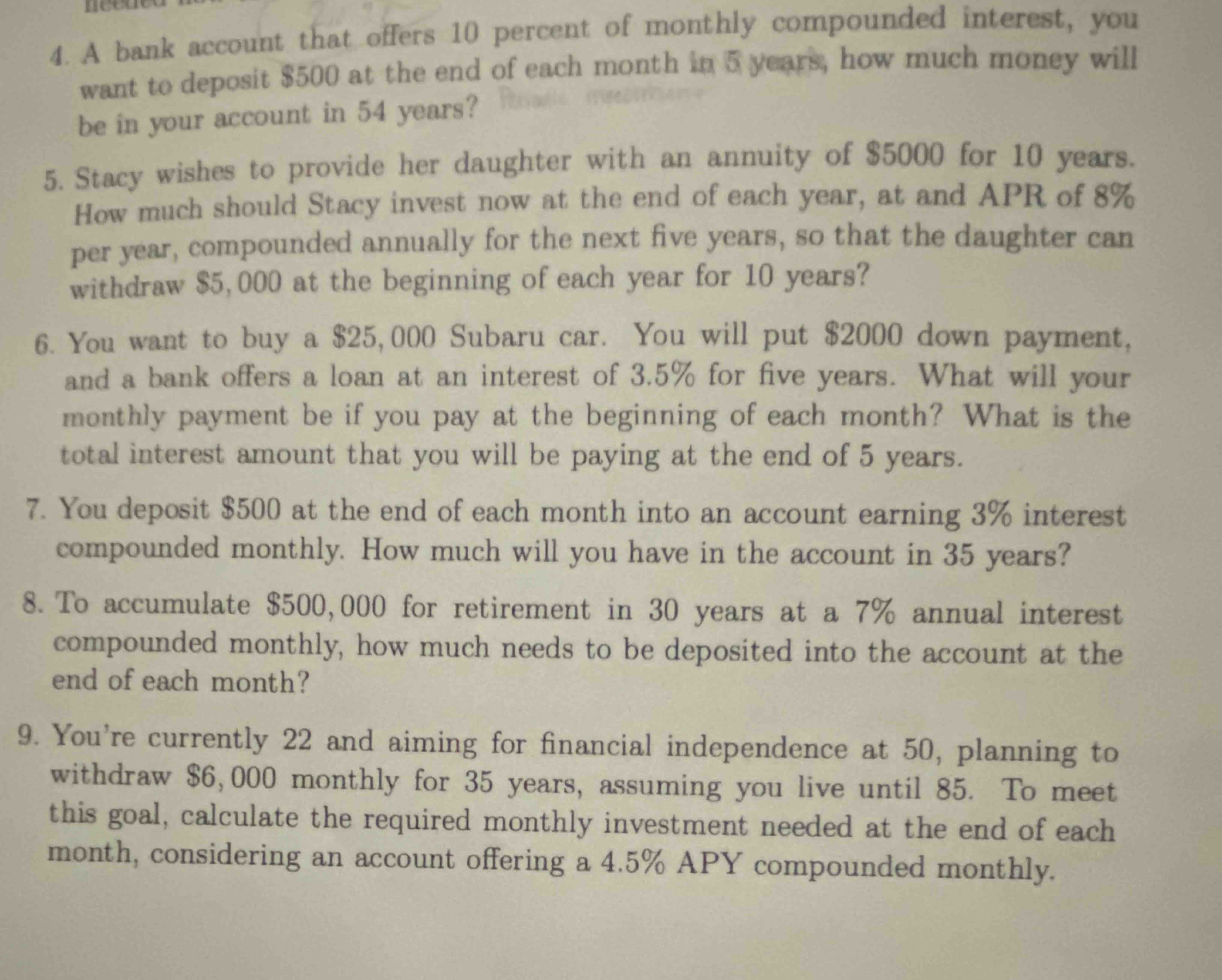 Solved 1. A bank account that offers 10 percent of monthly | Chegg.com