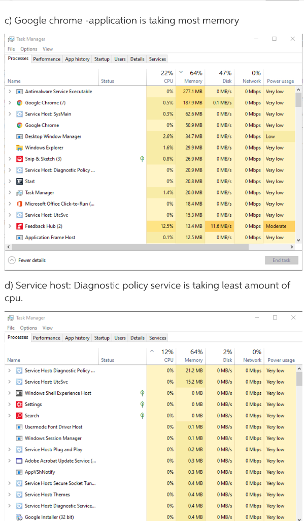 Solved a-3 applications are running. Task Manager File | Chegg.com