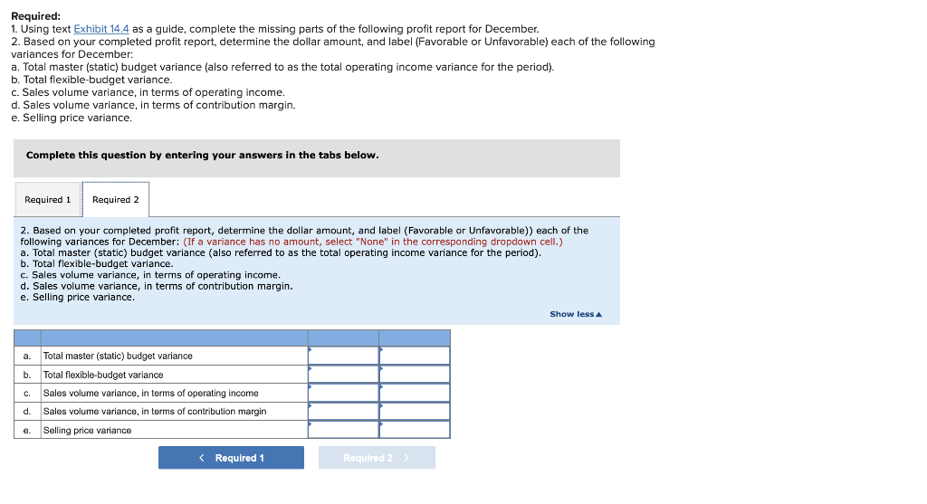 Solved Required: 1. Using text Exhibit 14.4 as a guide, | Chegg.com