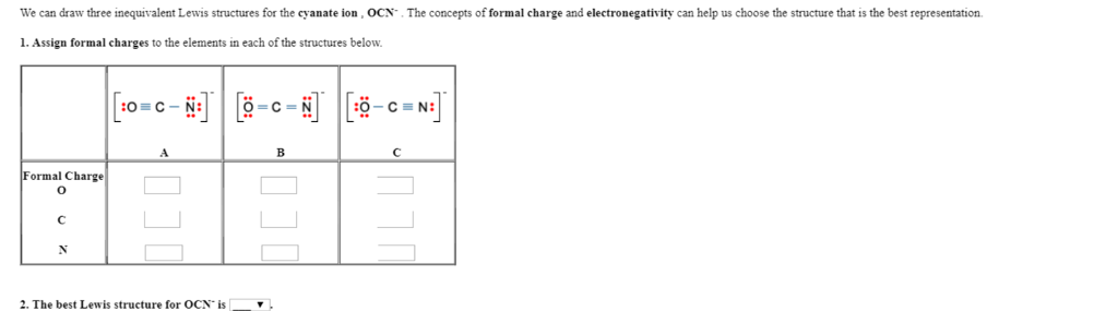 Solved We can draw three inequivalent Lewis structures for | Chegg.com