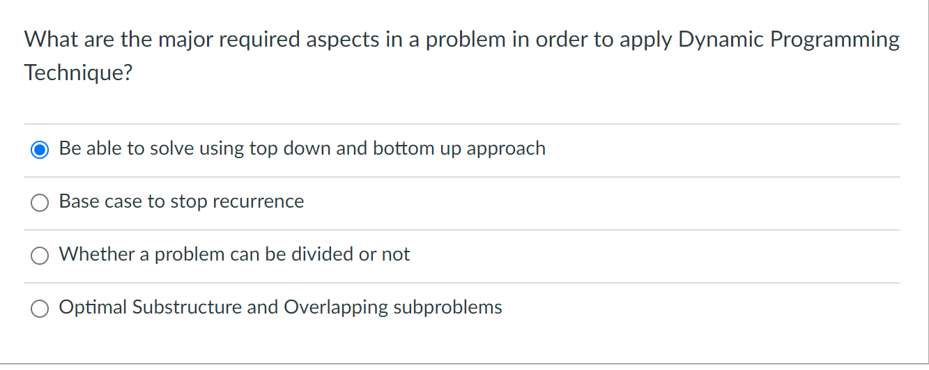 Solved What are the major required aspects in a problem in | Chegg.com