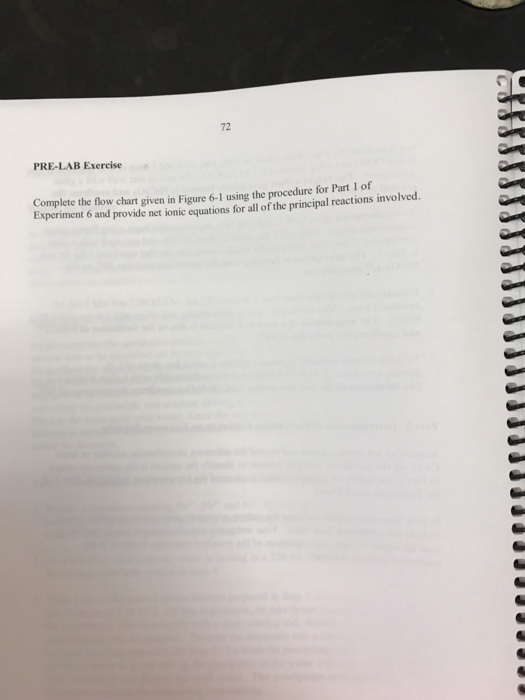 Solved 72 PRE-LAB Exercise Complete the flow chart given in | Chegg.com