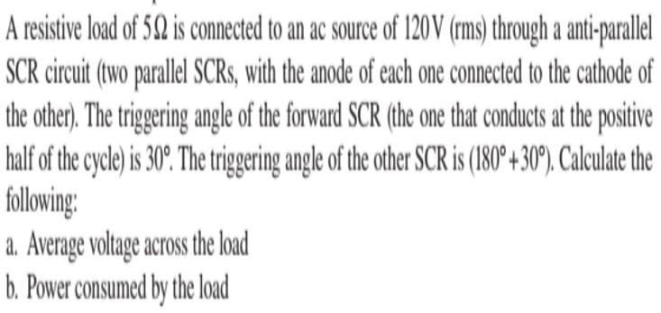 Solved A resistive load of 50 is connected to an ac source | Chegg.com