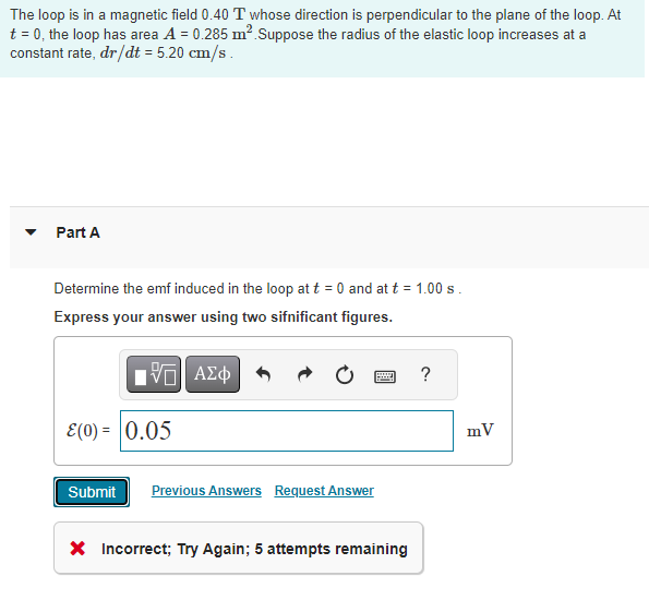 Solved The loop is in a magnetic field 0.40 T whose | Chegg.com