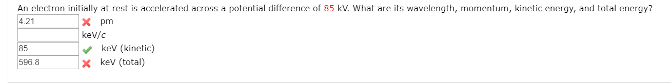 Solved An electron initially at rest is accelerated across a | Chegg.com