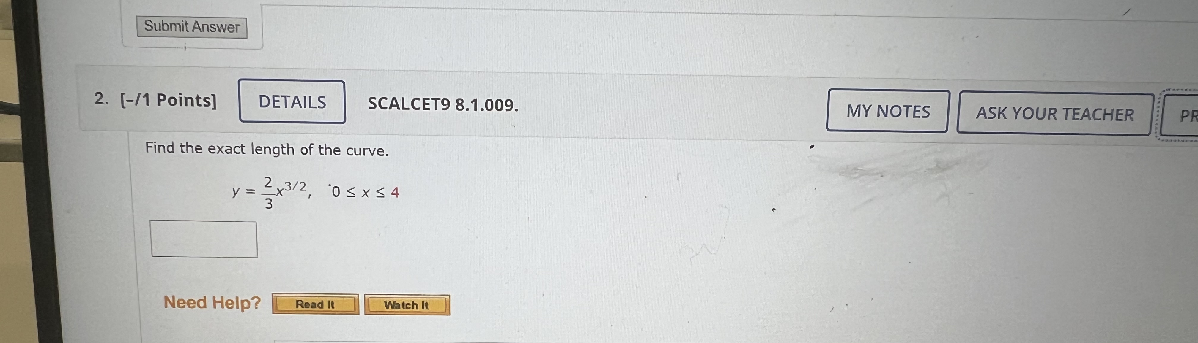 Solved SCALCET9 8.1.009. Find the exact length of the curve. | Chegg.com