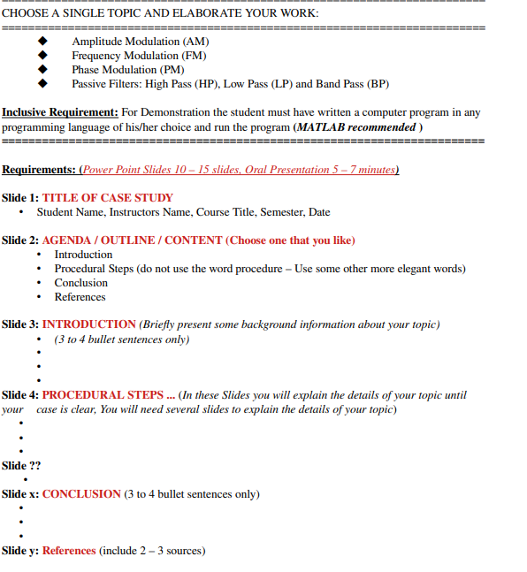 Solved Slide 2: AGENDA / OUTLINE / CONTENT (Choose one that | Chegg.com