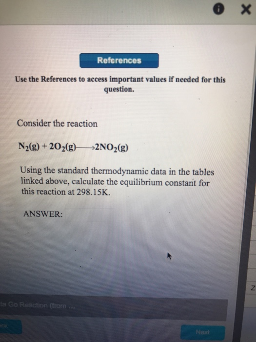 Solved References Use the References to access important | Chegg.com