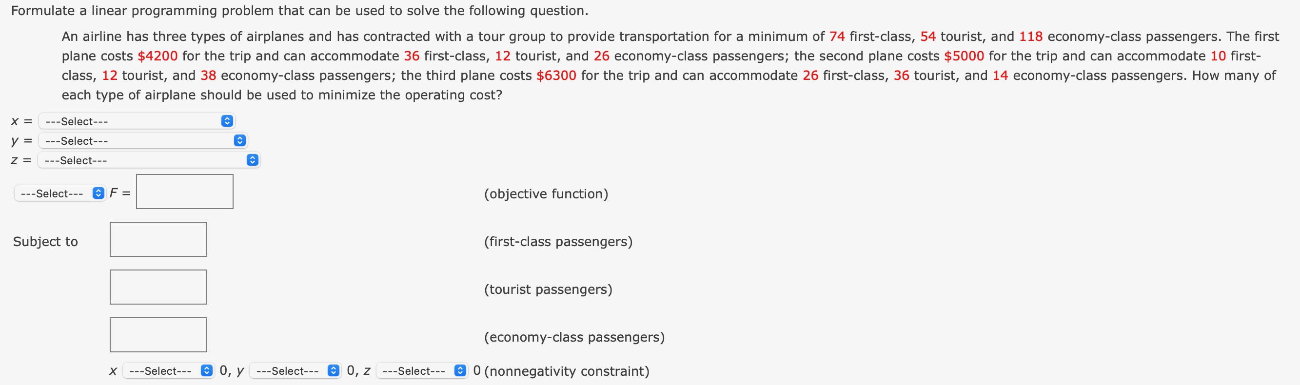Solved Formulate a linear programming problem that can be | Chegg.com
