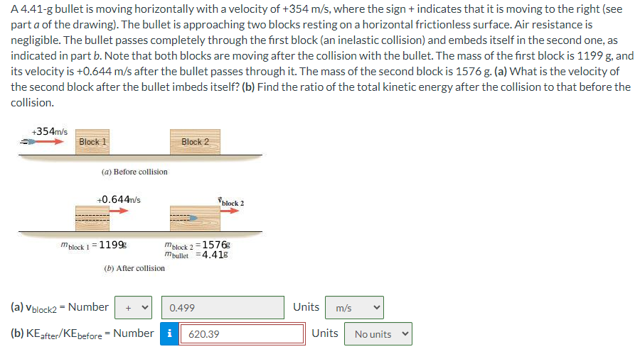 Solved A 4.41-g bullet is moving horizontally with a | Chegg.com
