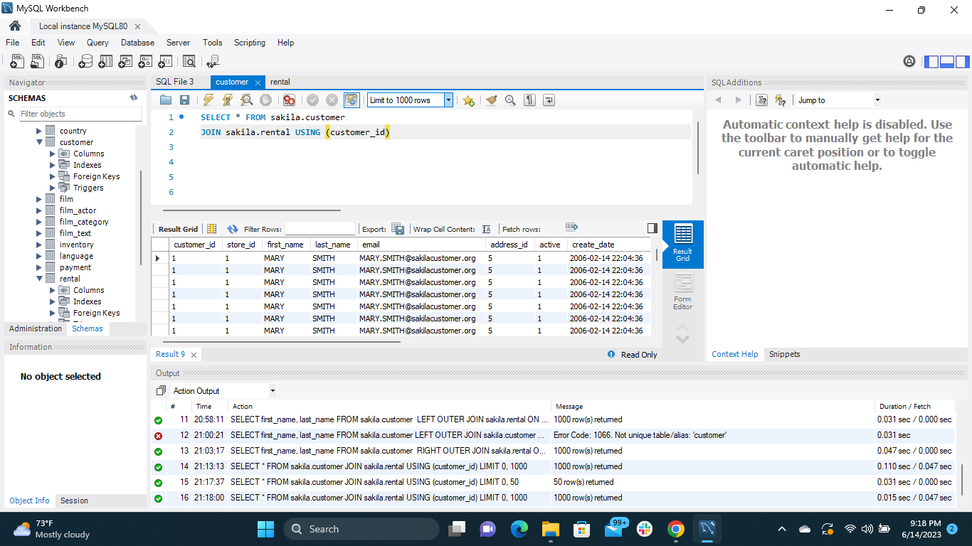 Solved Part 1 Each of the below queries will include at | Chegg.com