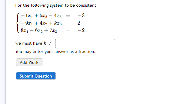Solved For the following system to be consistent, - 121 + | Chegg.com