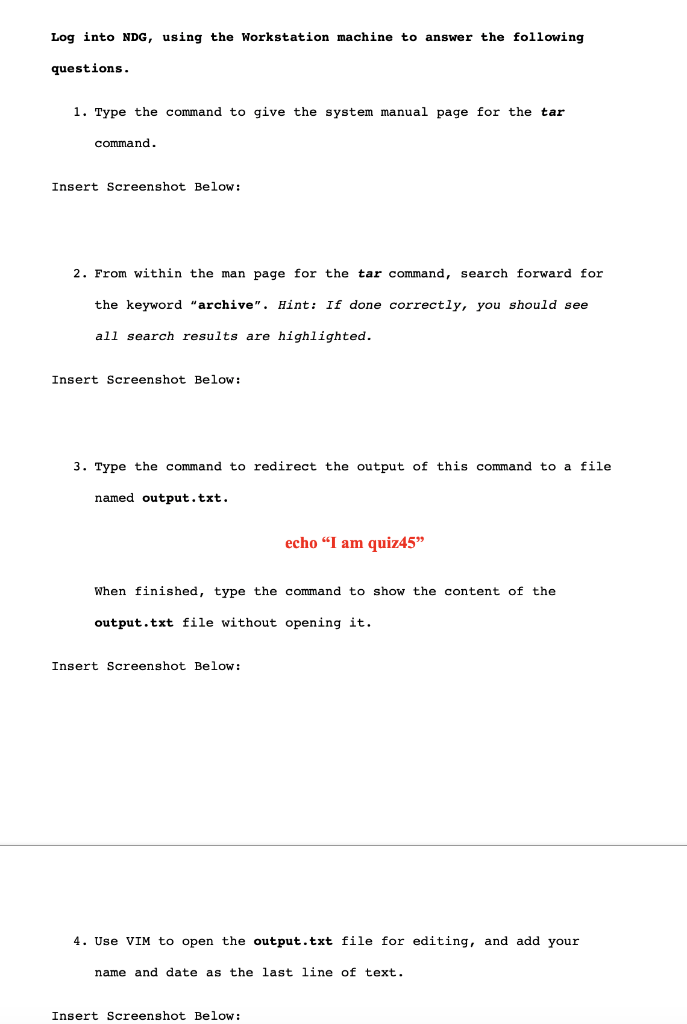 Solved Log into NDG, using the Workstation machine to answer | Chegg.com