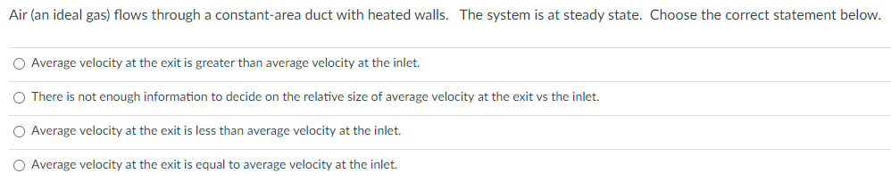 Solved Air (an ideal gas) flows through a constant-area duct | Chegg.com