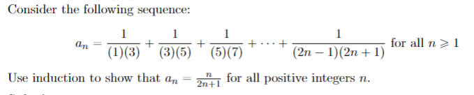 Solved Consider the following sequence: | Chegg.com
