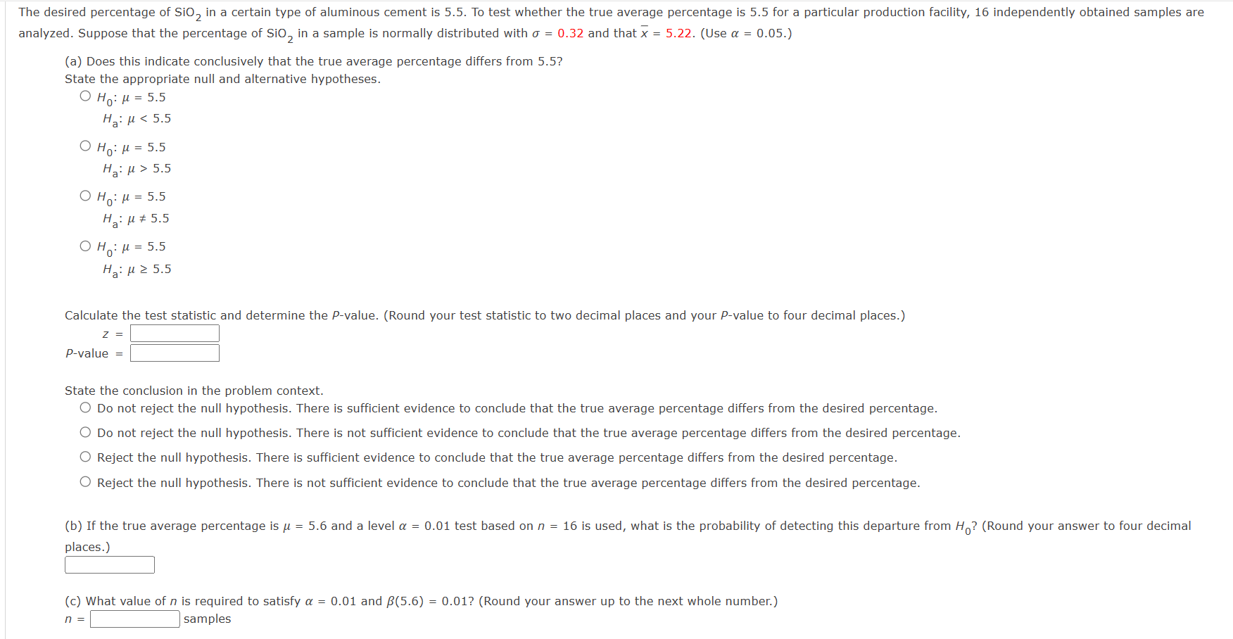 Solved analyzed. Suppose that the percentage of SiO2 ﻿in a | Chegg.com