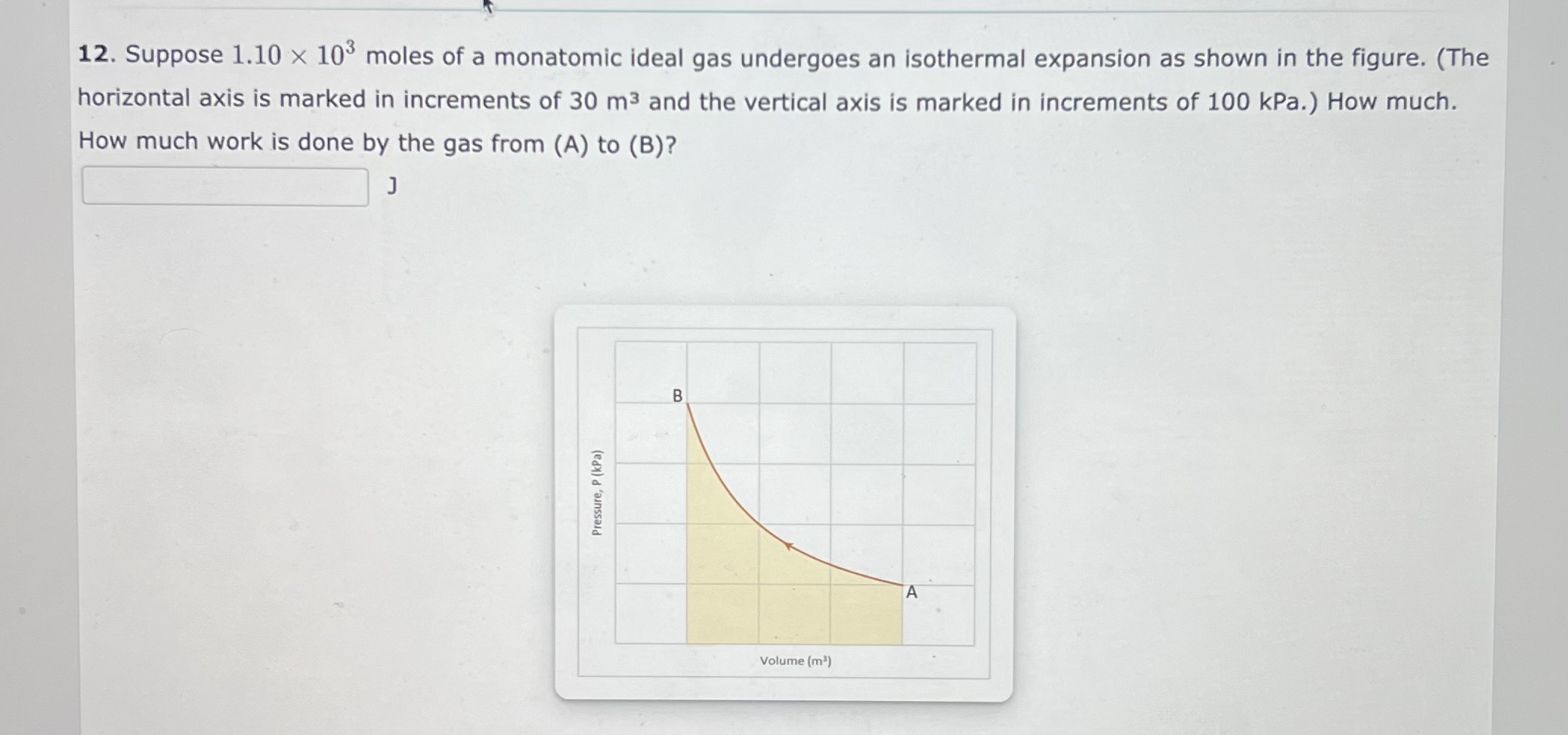 Solved 12 Suppose 1 10×103 Moles Of A Monatomic Ideal Gas