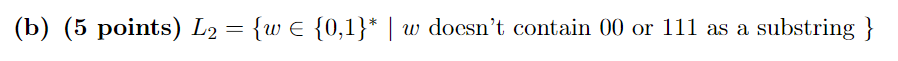 Solved 1. (20 points) Regular language vs. non-regular | Chegg.com