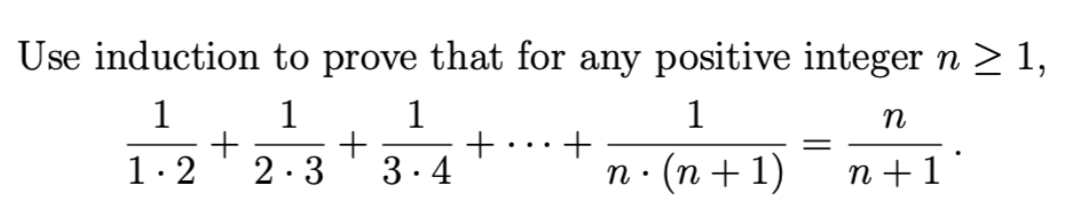 Solved Use induction to prove that for any positive integer | Chegg.com