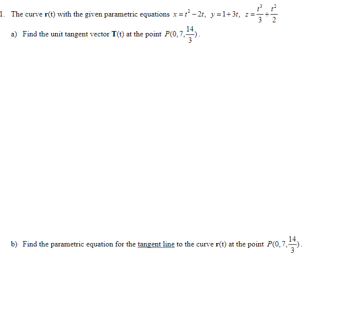 Solved The curve r(t) with the given parametric equations | Chegg.com