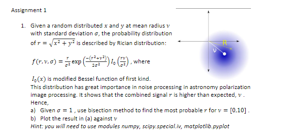 1. Given a random distributed x and y at mean radius | Chegg.com
