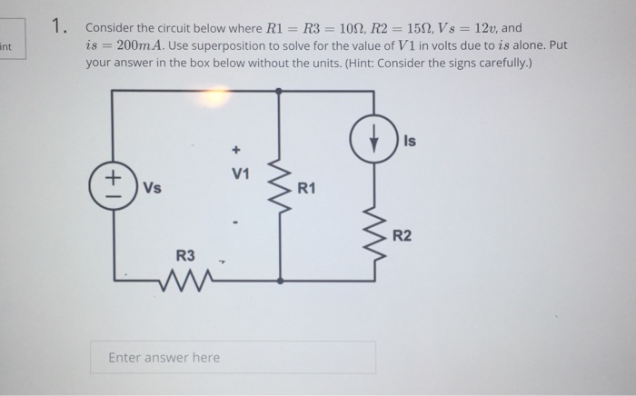 Solved Find V1 due to i_s alone then find V1 due to Vs alone | Chegg.com Solved Find V1 due to i_s alone then find V1 due to Vs alone | Chegg.com