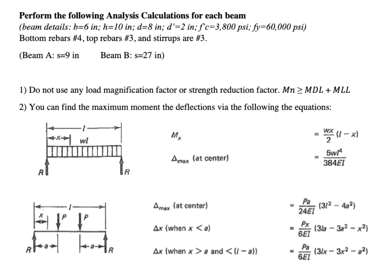 Solved FLEXURAL BEAM (A)Perform the following Analysis | Chegg.com Solved FLEXURAL BEAM (A)Perform the following Analysis | Chegg.com