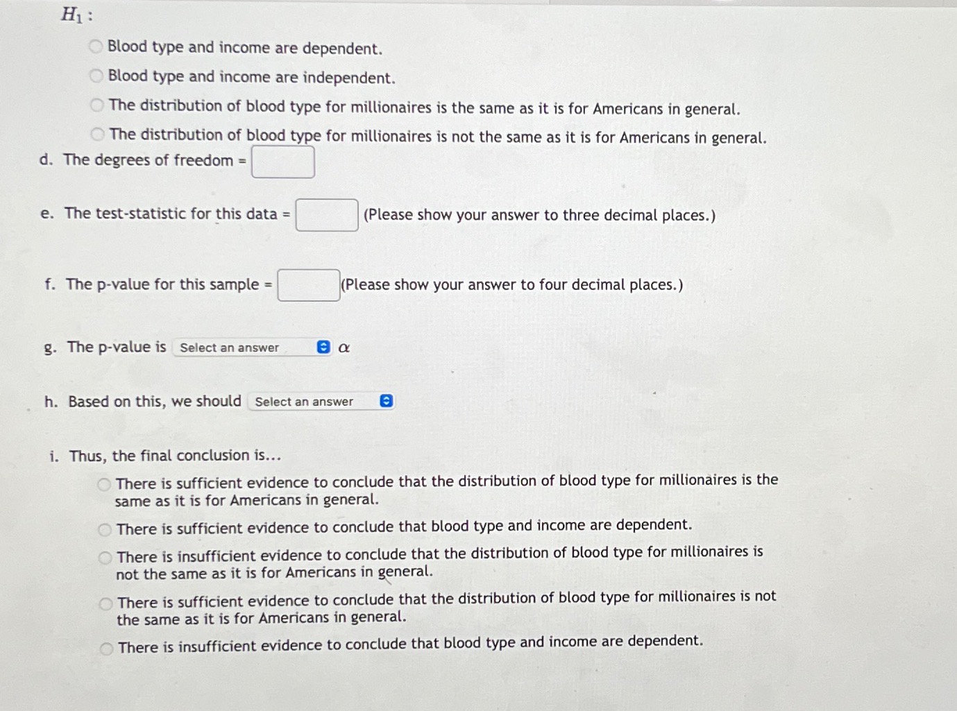 Solved Drop Down options: Part B: homogeneity, | Chegg.com