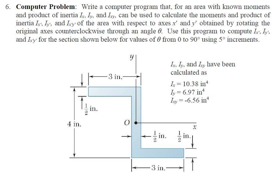Solved 6. Computer Problem: Write a computer program that, | Chegg.com