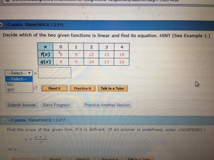 Solved Decide which of the two given functions is linear and | Chegg.com