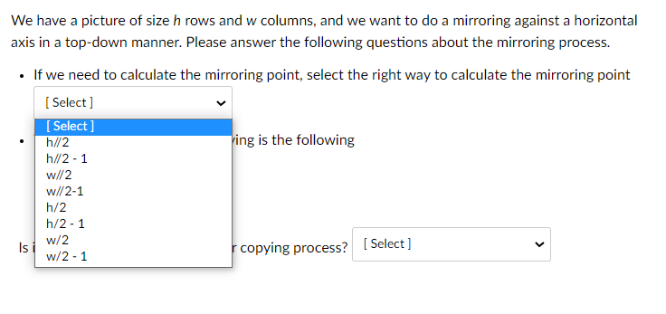 Solved We have a picture of size h rows and w columns, and | Chegg.com