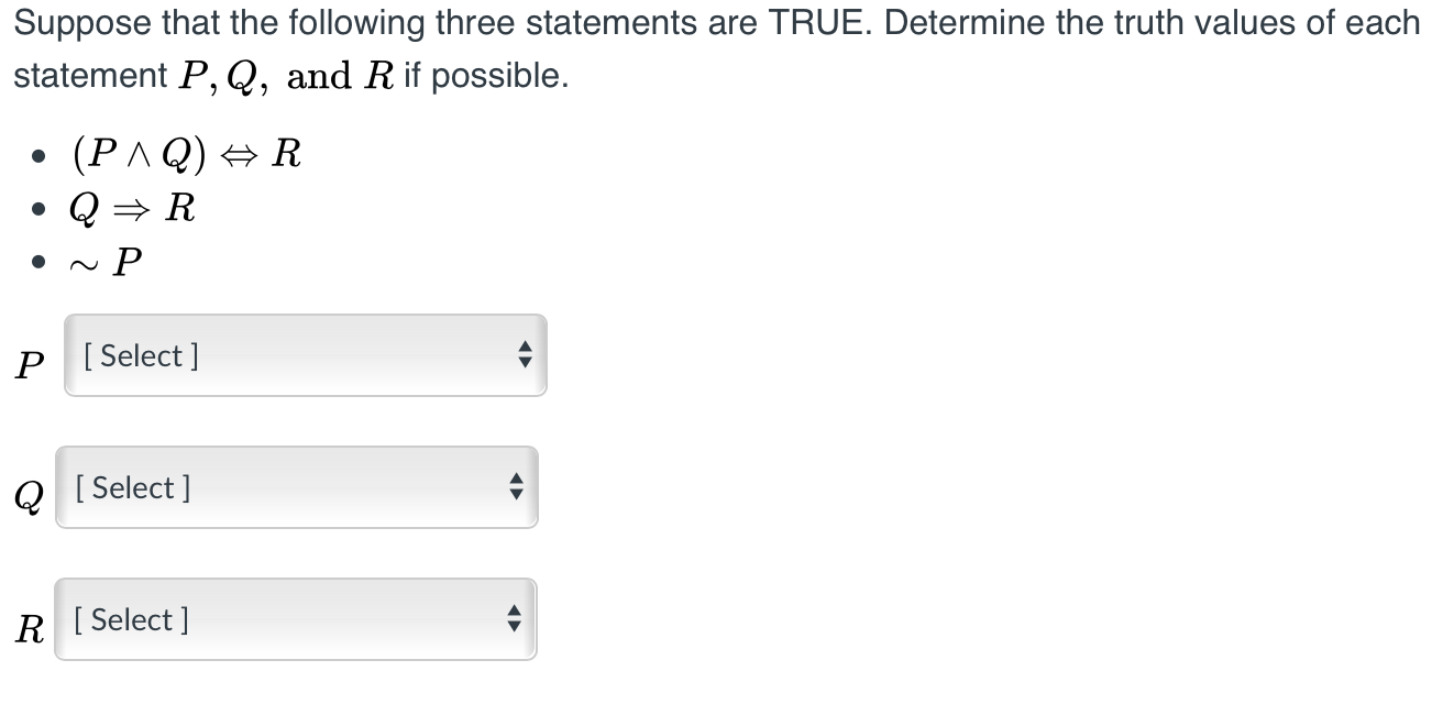 Solved Suppose that the following three statements are TRUE. | Chegg.com