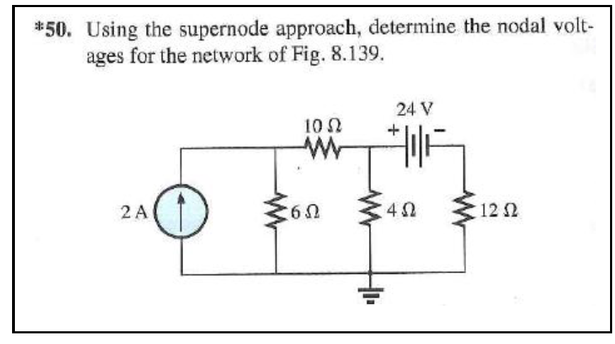 Solved *50. Using the supernode approach, determine the | Chegg.com